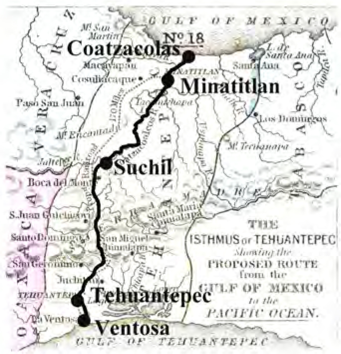 Figure 11-2. Detailed map of the route across the Isthmus of ...