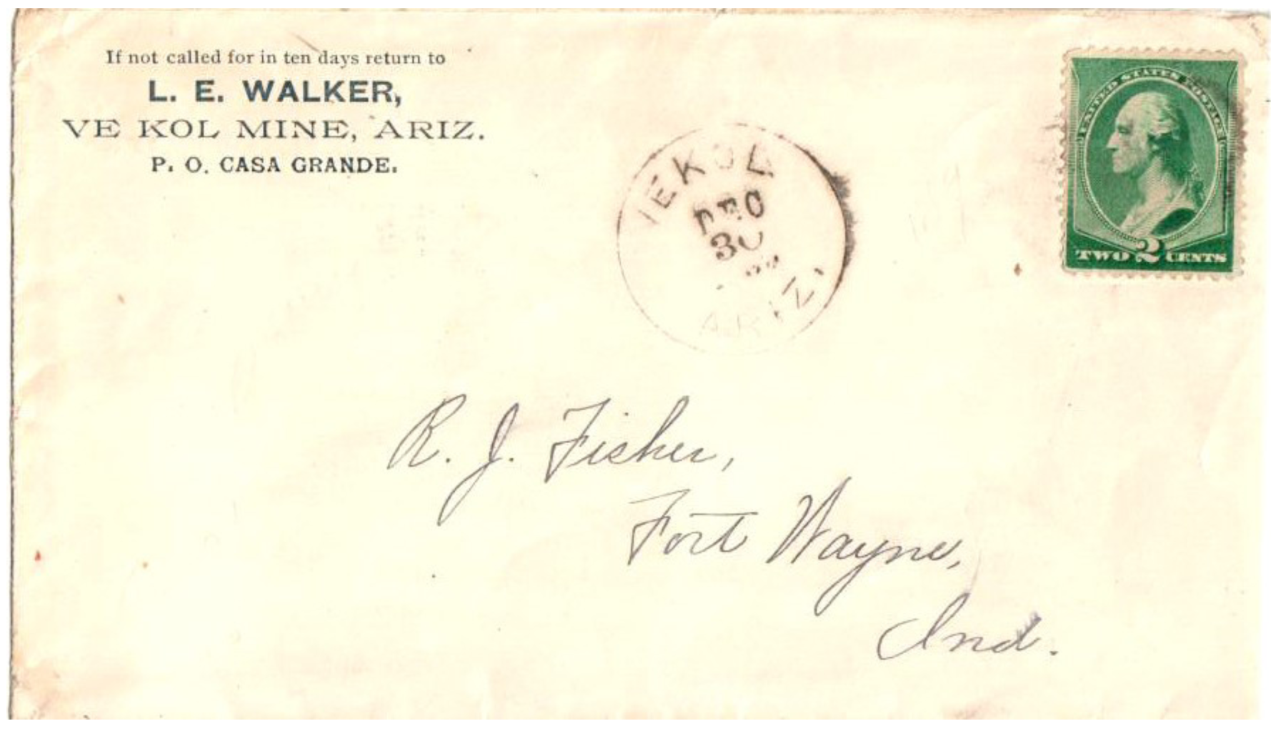Vekol, Arizona Territory, 1889 – Western Cover Society